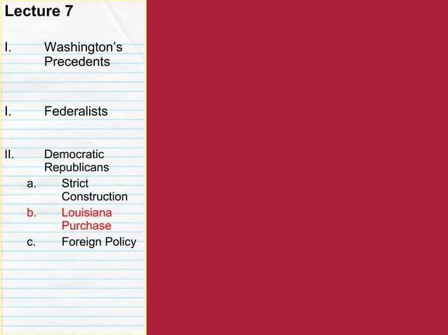 Lecture 7 on Early Republic | PPT