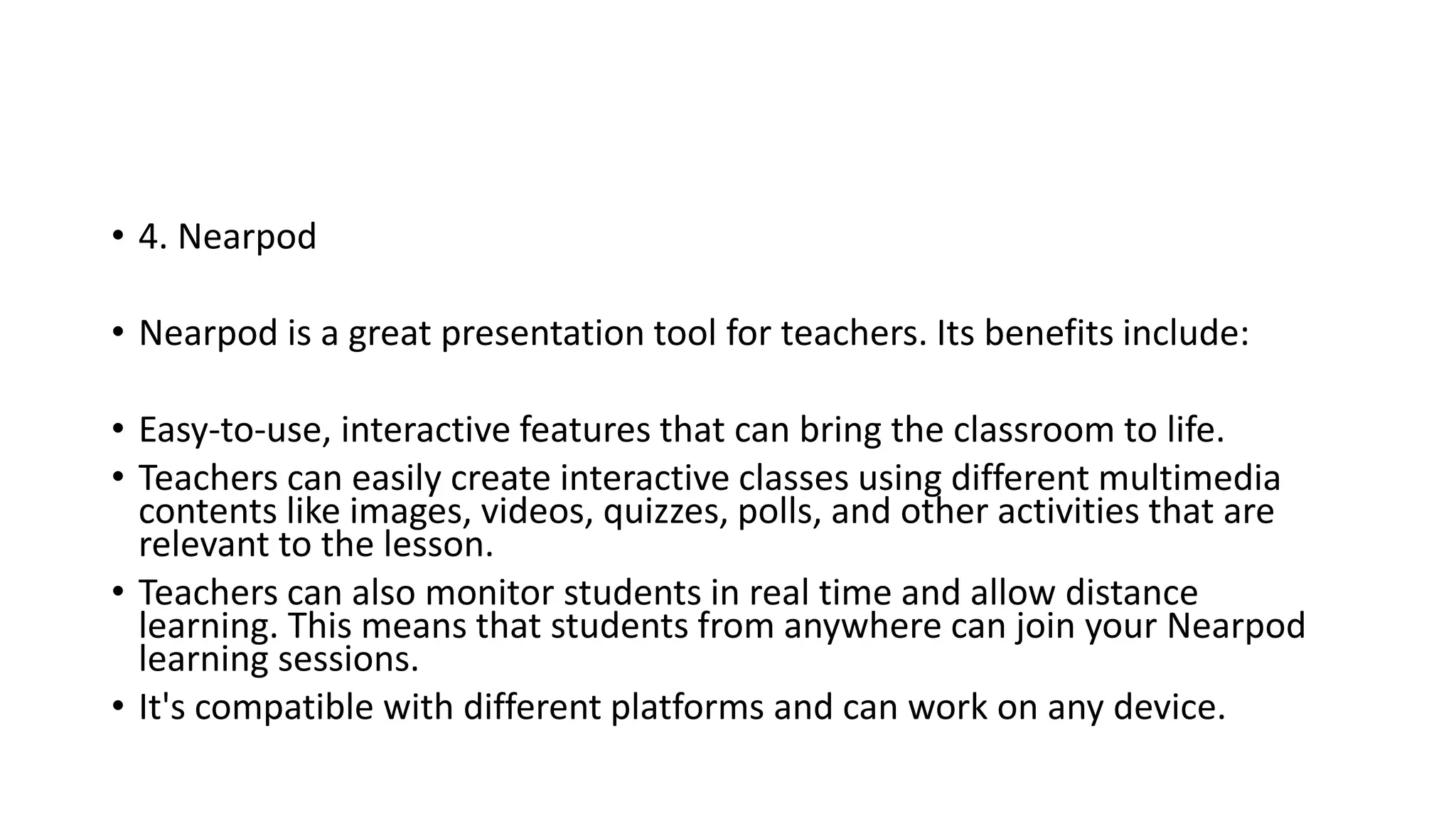 7 alternative technology in the classroom presentation tools | PPTX