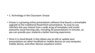 7 alternative technology in the classroom presentation tools | PPTX