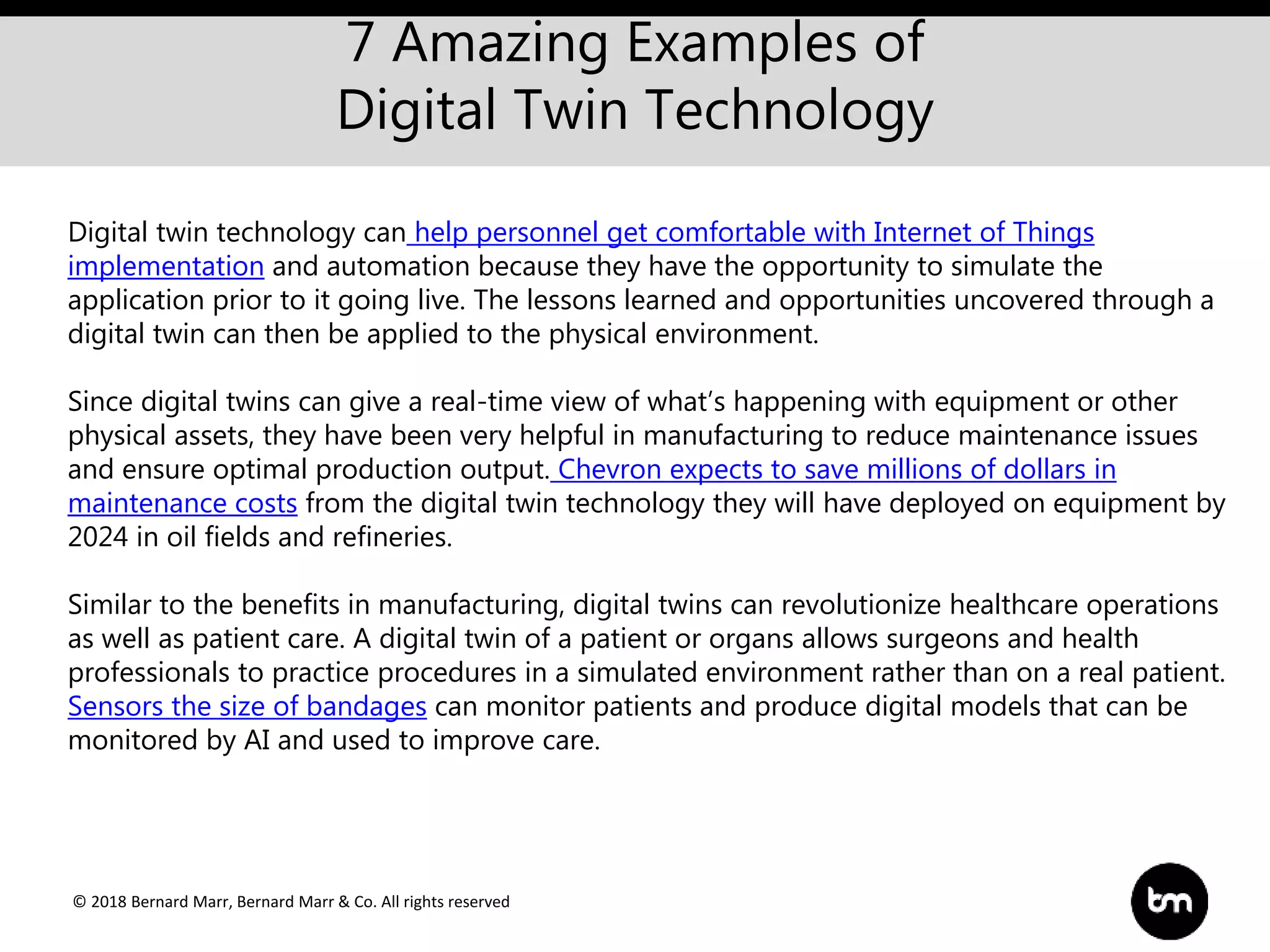 7 Amazing Examples of Digital Twin Technology In Practice | PPTX