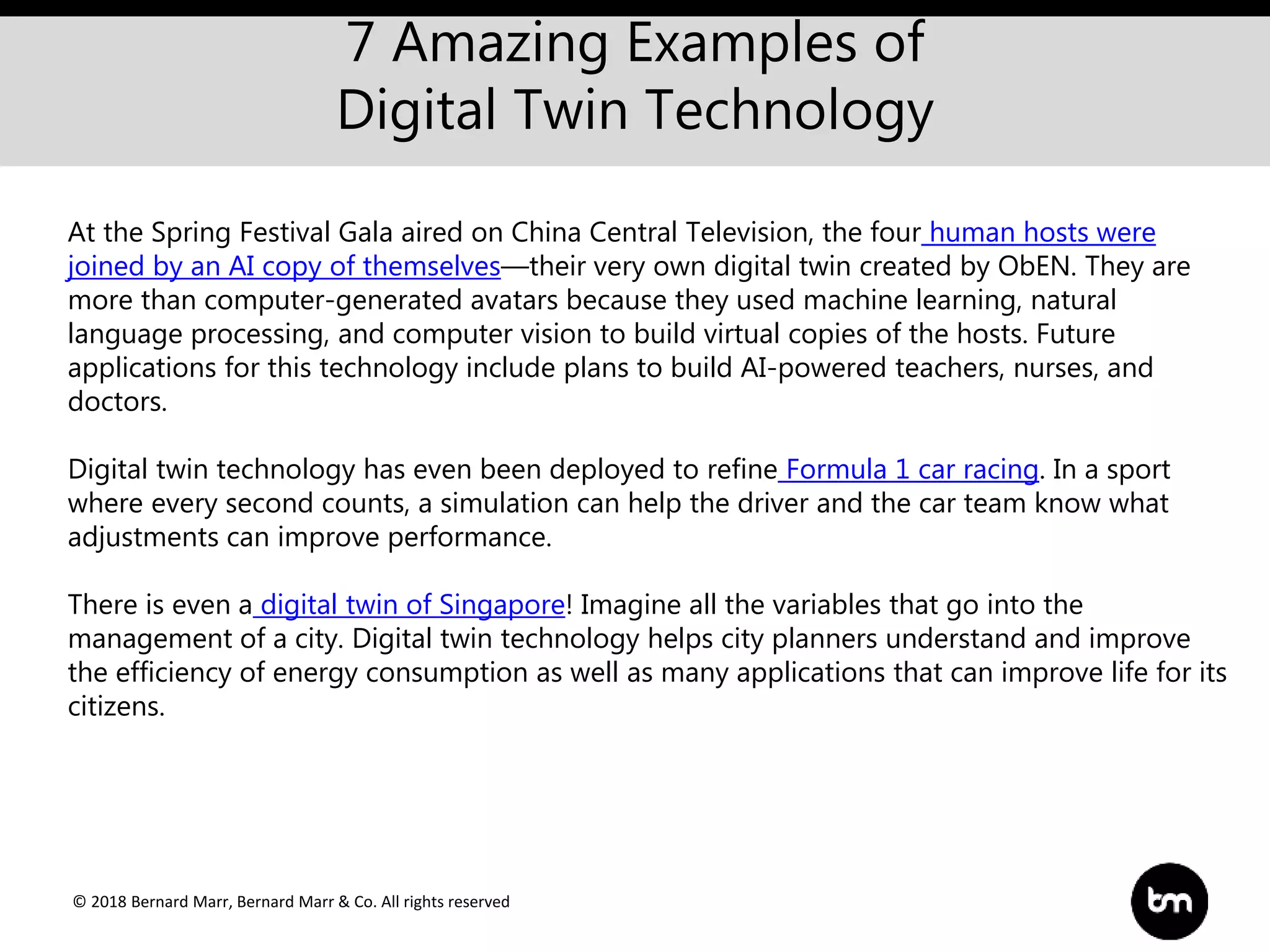 7 Amazing Examples of Digital Twin Technology In Practice | PPTX
