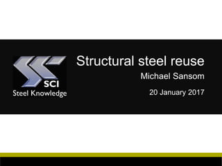 Steel Reuse - research project findings | PPTX