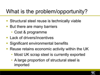 Steel Reuse - research project findings | PPTX
