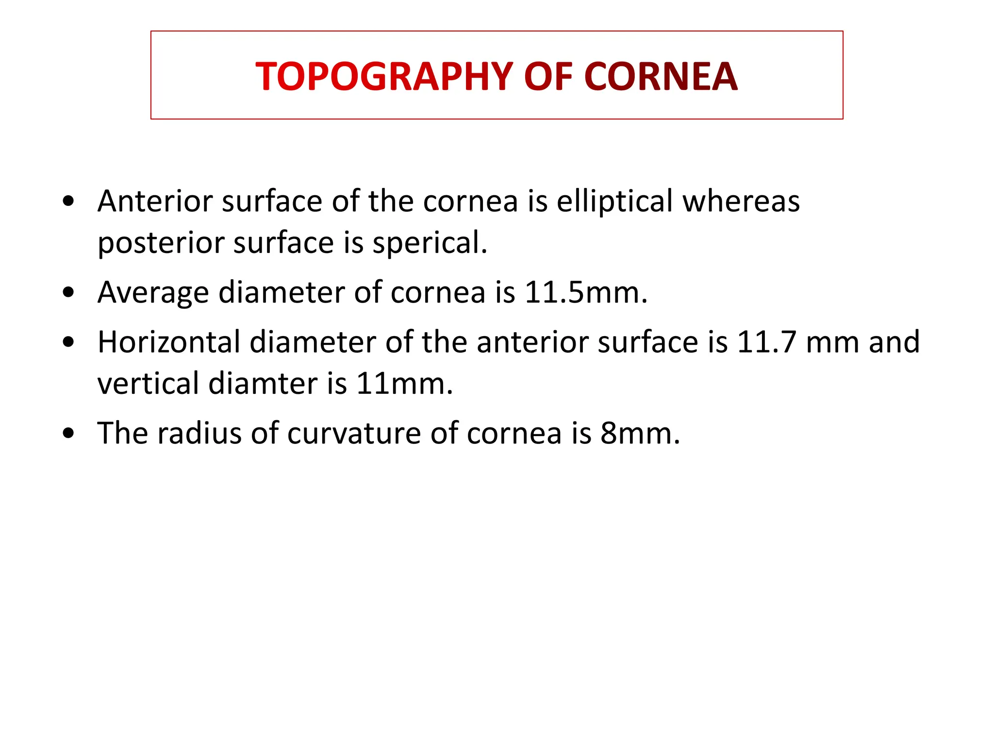 Ophthalmology anatomy of cornea Final.ppt