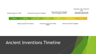 7 Ancient and Modern Inventions | PPTX
