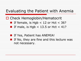 7 Anemia full lecture notes for preparing exam | PDF