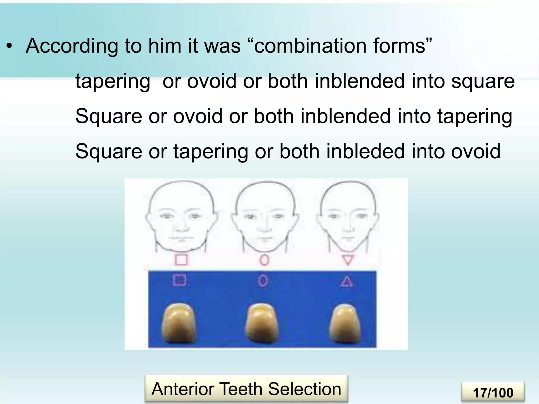 anterior teeth selection | PPTX