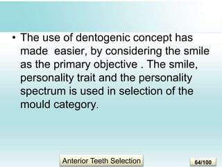 anterior teeth selection | PPTX