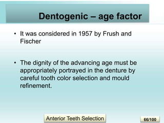anterior teeth selection | PPTX