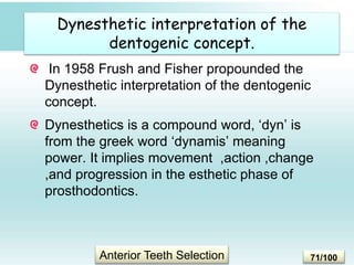 anterior teeth selection | PPTX