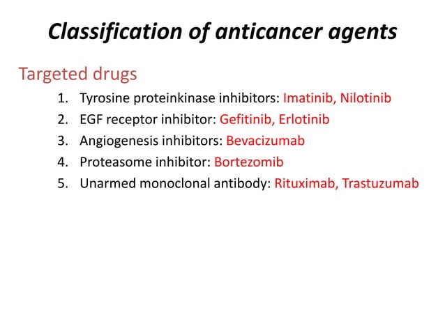 Anticancer drugs 1 introduction and classification | PPTX