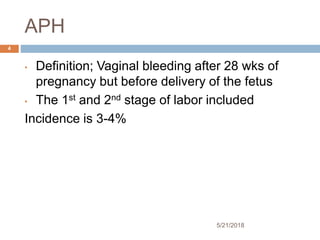 antepartal hemorrhage | PPTX