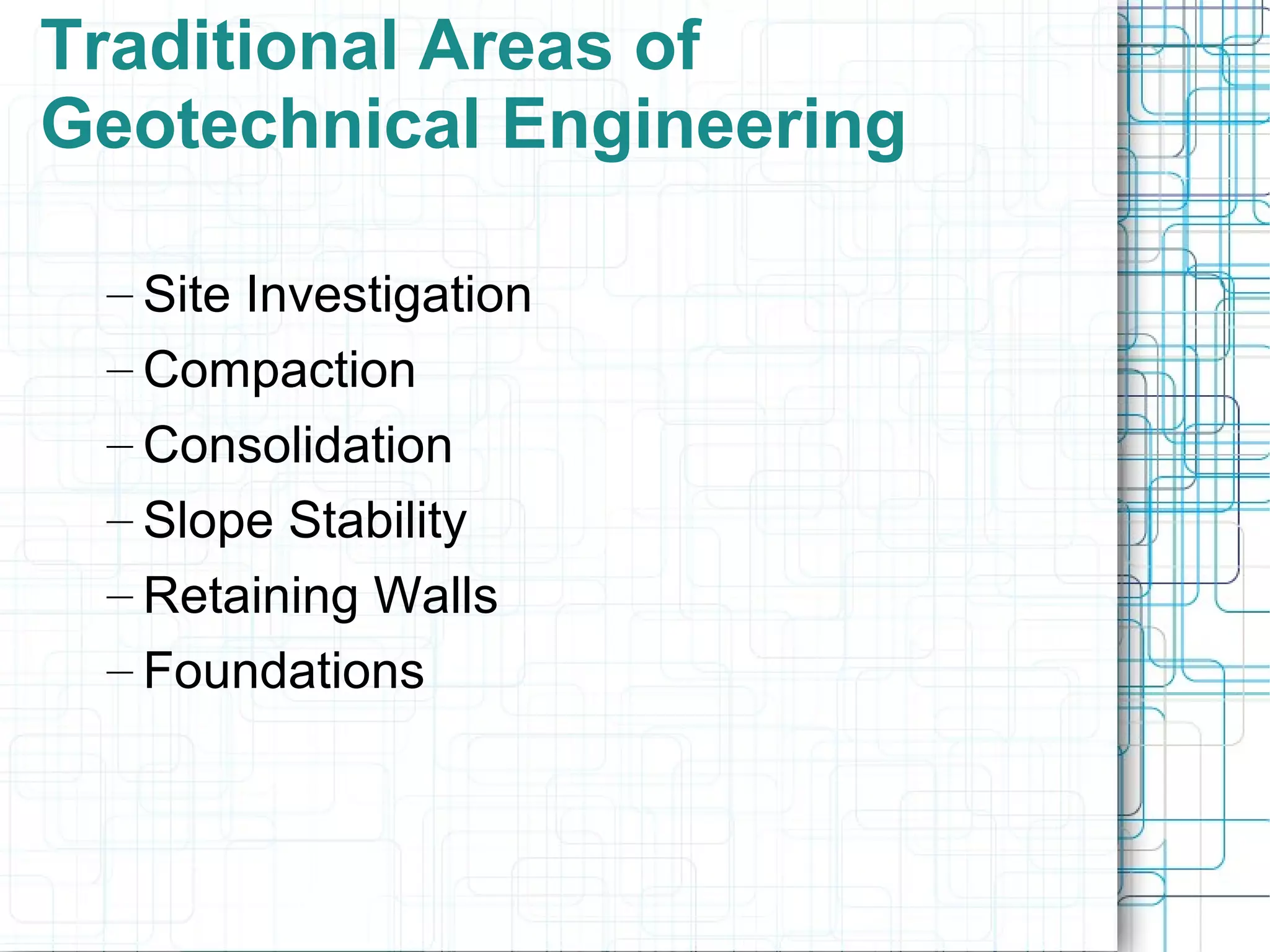 7 applications in geotechnical engineering | PPT