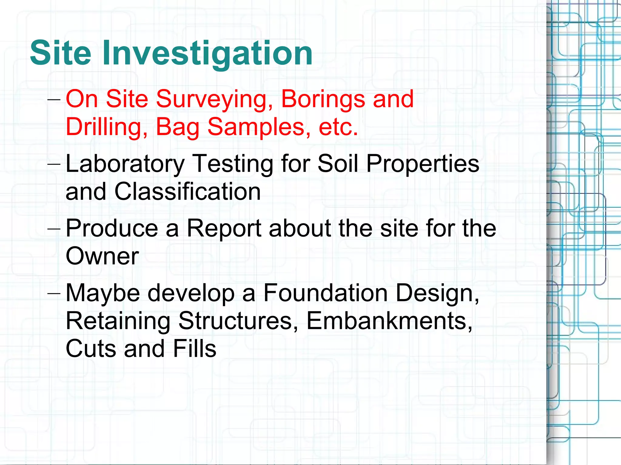 7 applications in geotechnical engineering | PPT