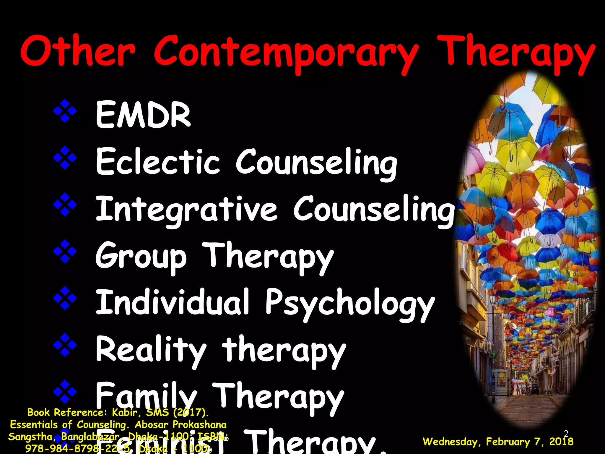 Contemporary Counseling Therapy | PPT