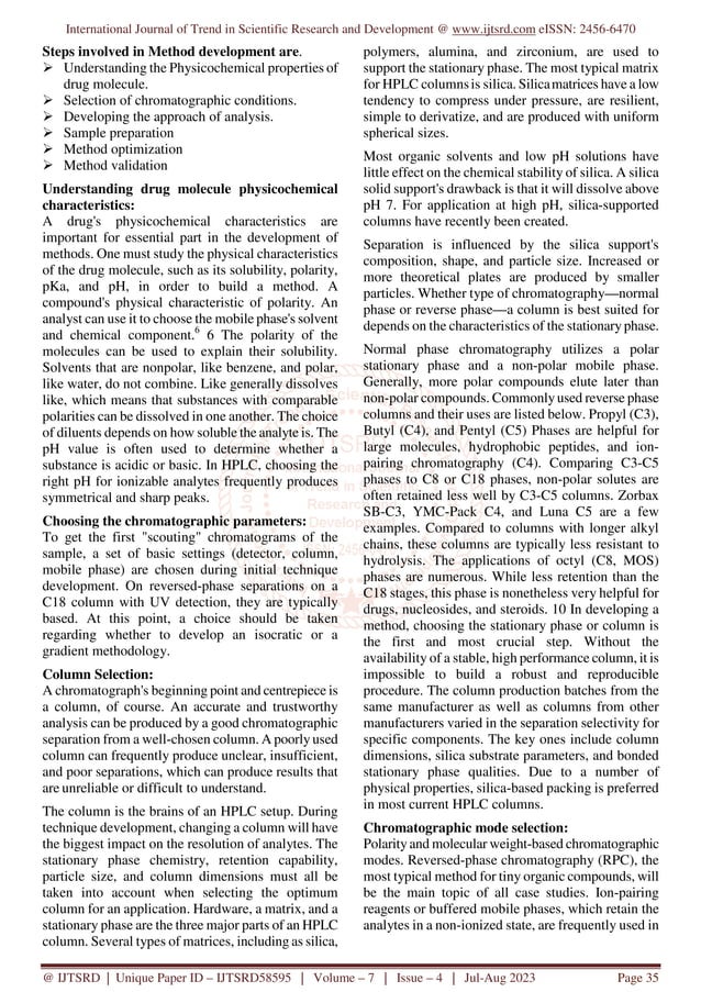A Review Hplc Method Development And Validation Pdf