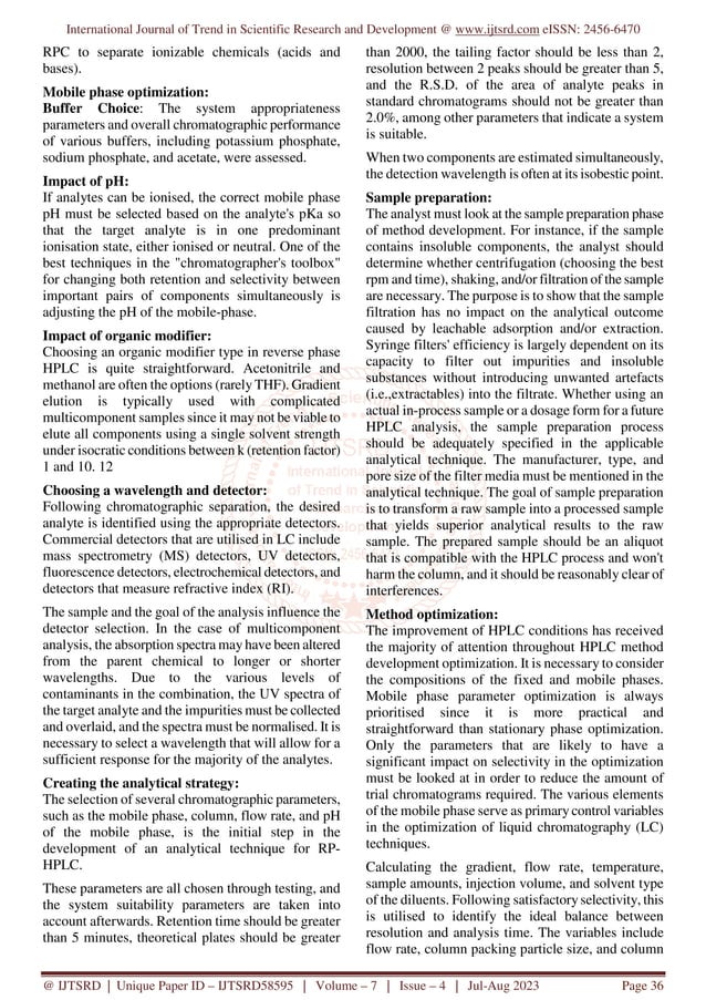 A Review Hplc Method Development And Validation Pdf