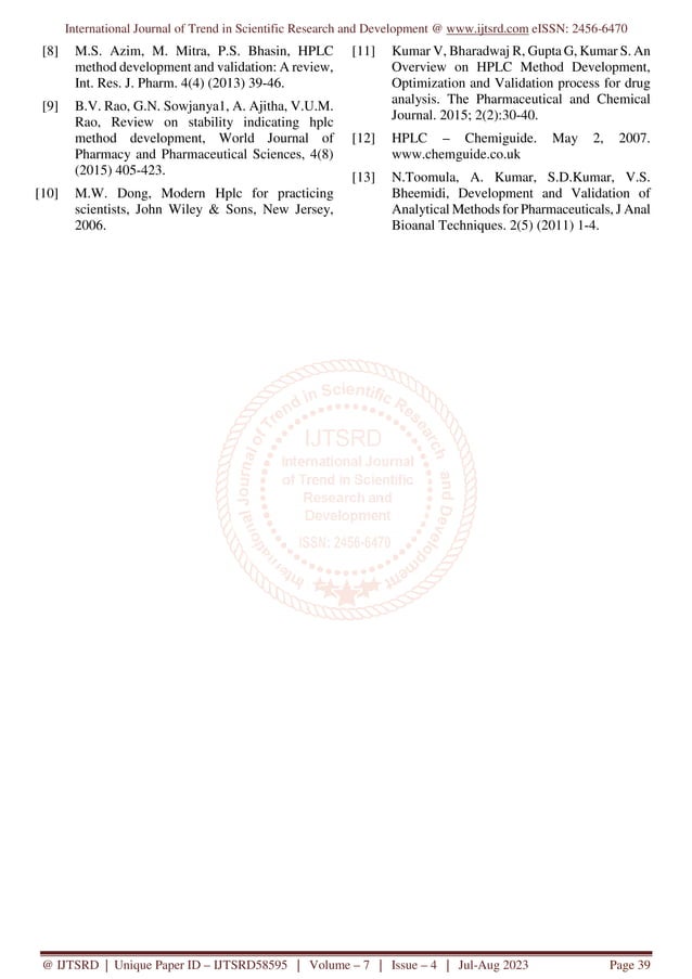A Review Hplc Method Development And Validation Pdf