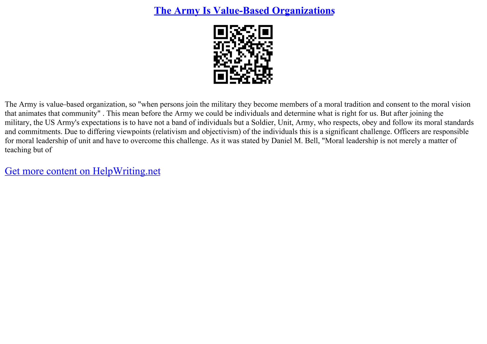 7 Army Values | PDF