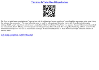 7 Army Values | PDF