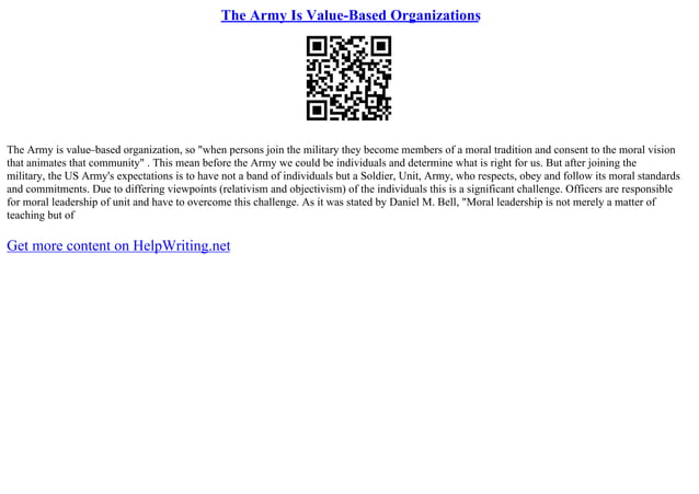7 Army Values | PDF
