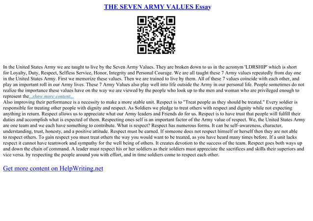 7 Army Values | PDF