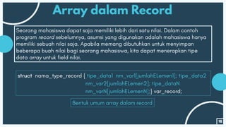 Dasar-Dasar Pemrograman - 7 Array | PPT