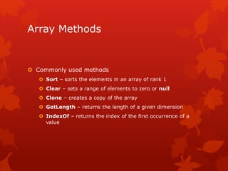 Module 7 : Arrays | PPTX