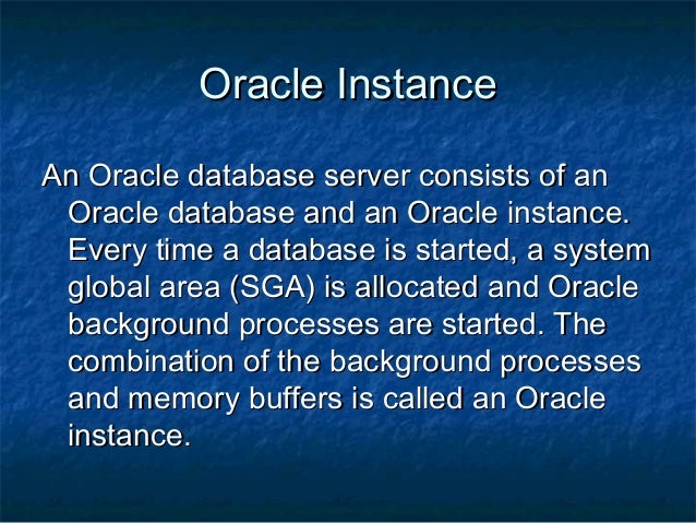 Introduction to oracle