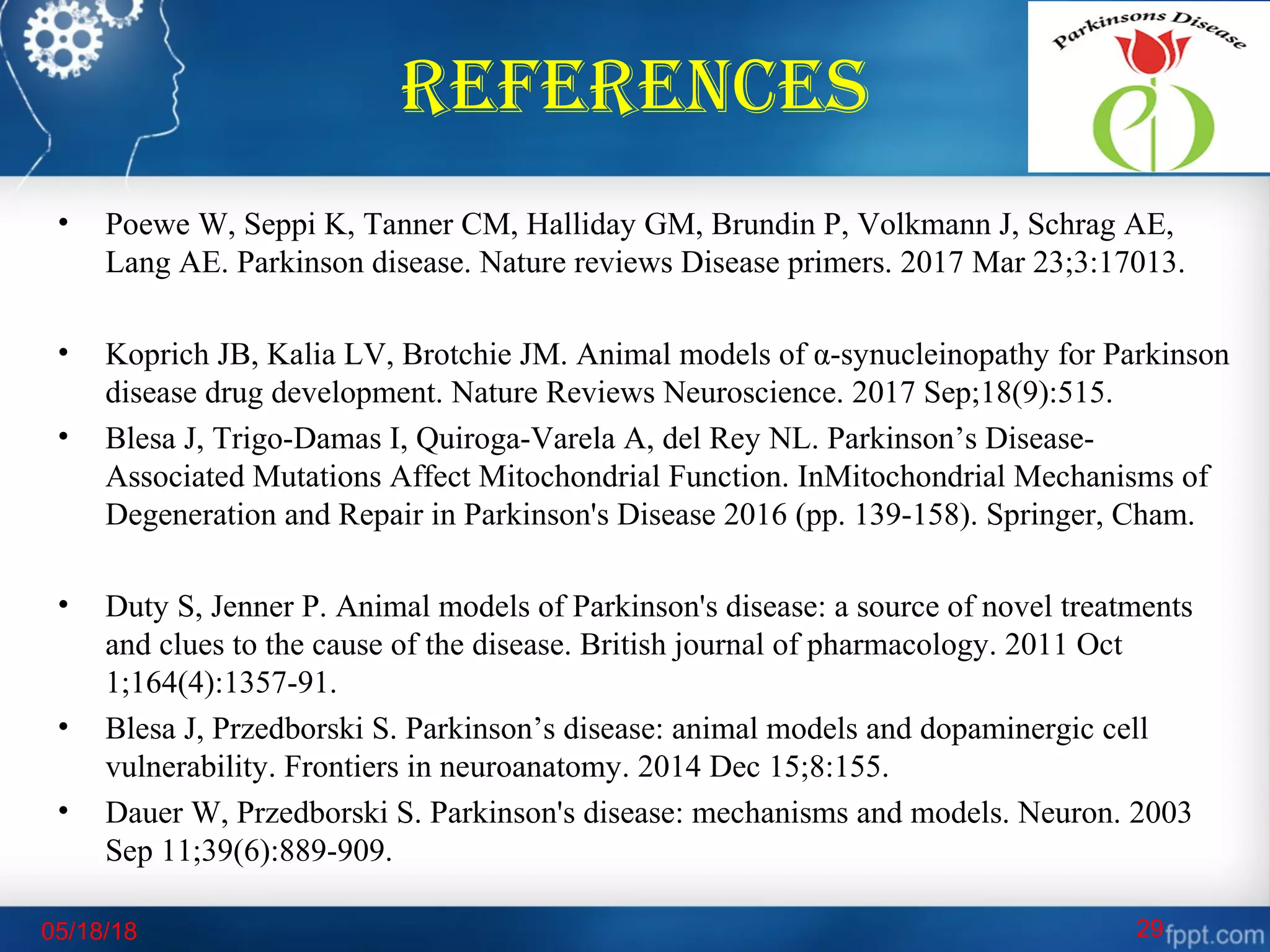 screening model for parkinsons disease | PPT