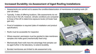 Testing, Testing and Certification (and the Durability of Roof ...