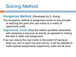 assignment problem | PPT