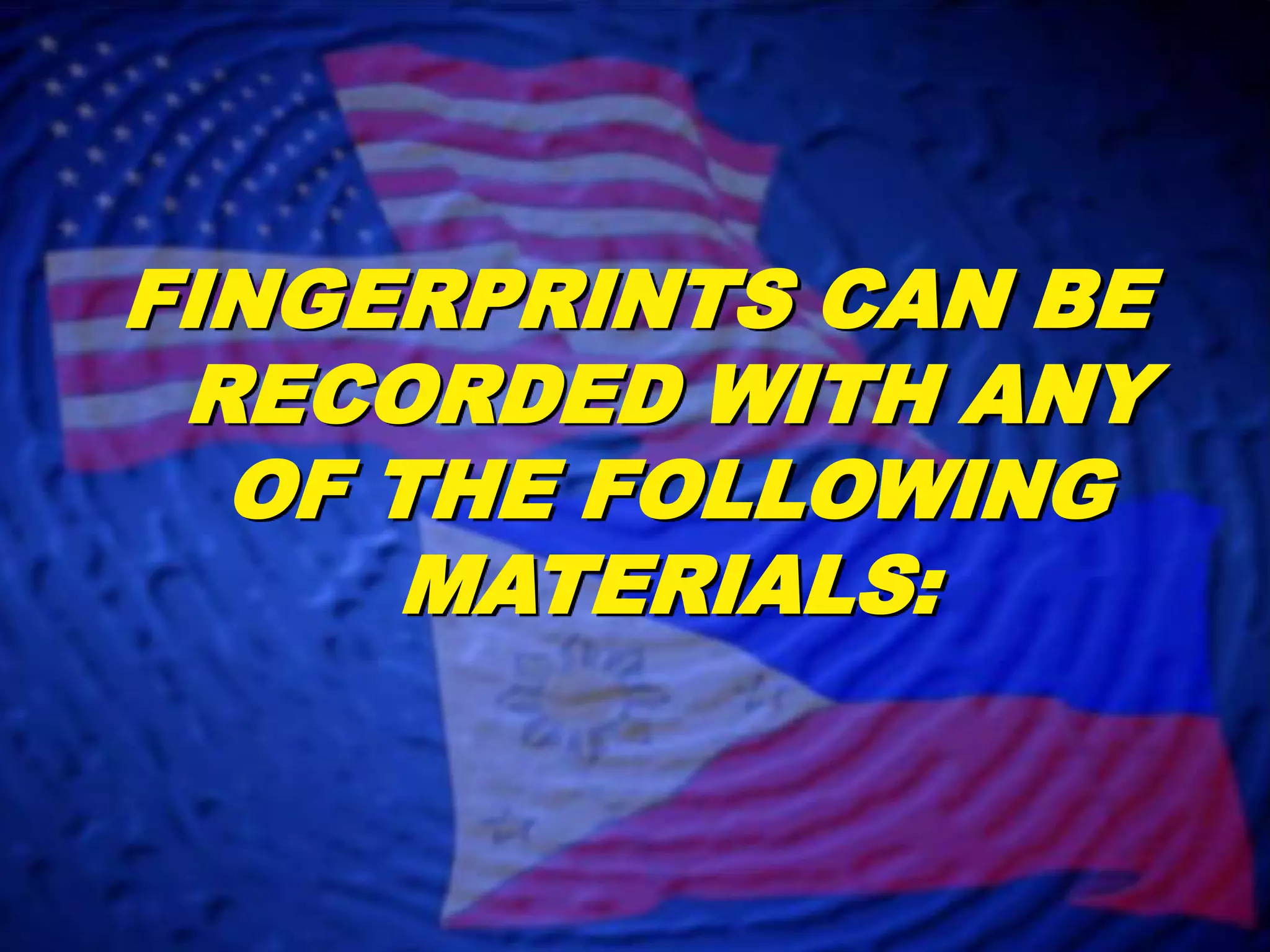 Taking Legible Fingerprints | PPTX