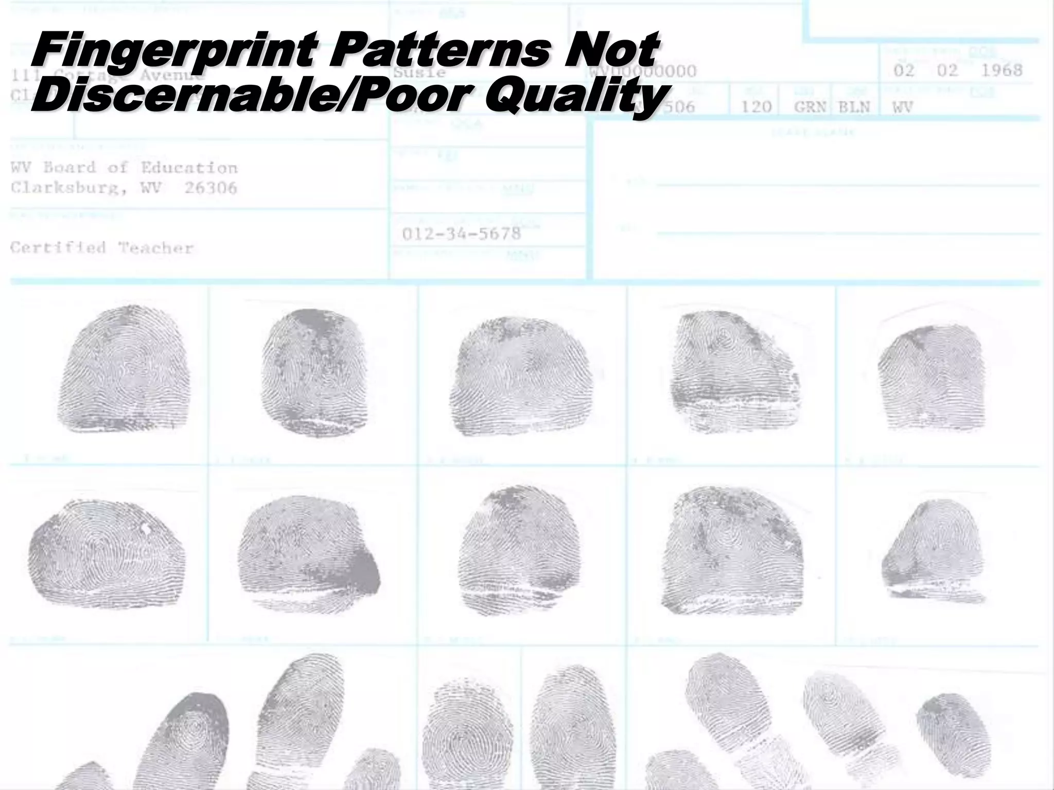 Taking Legible Fingerprints | PPTX