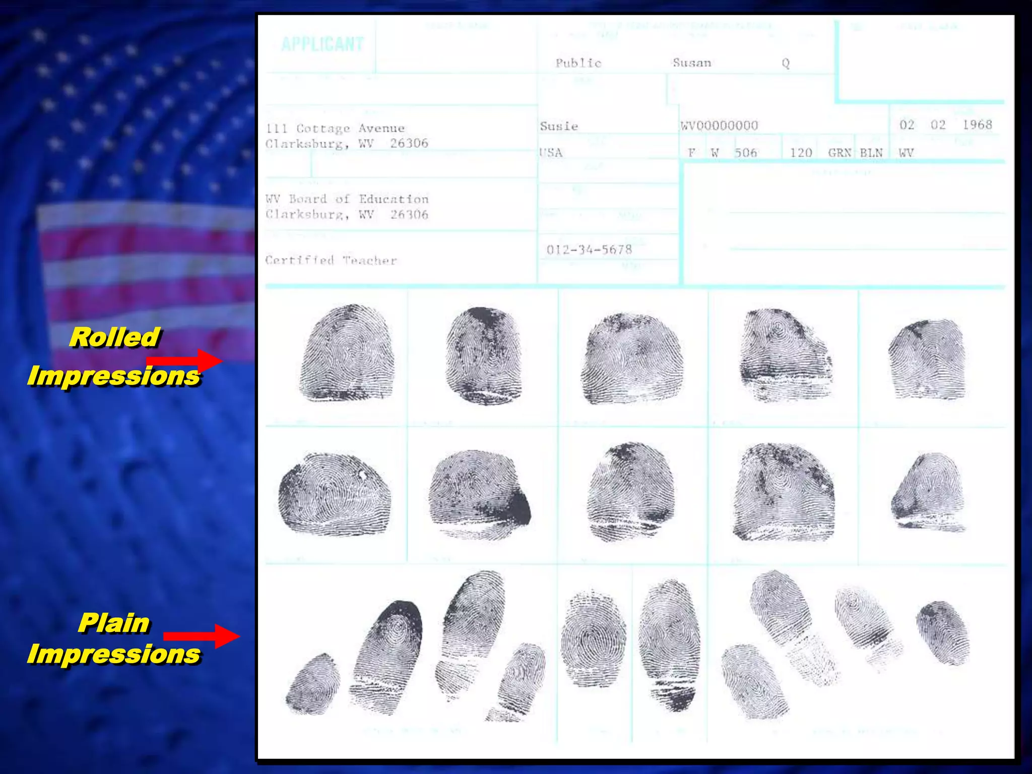 Taking Legible Fingerprints | PPTX