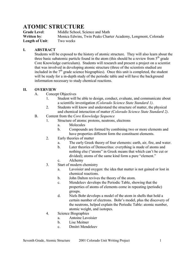 7 atomicstructure uwp | PDF | Chemistry | Science