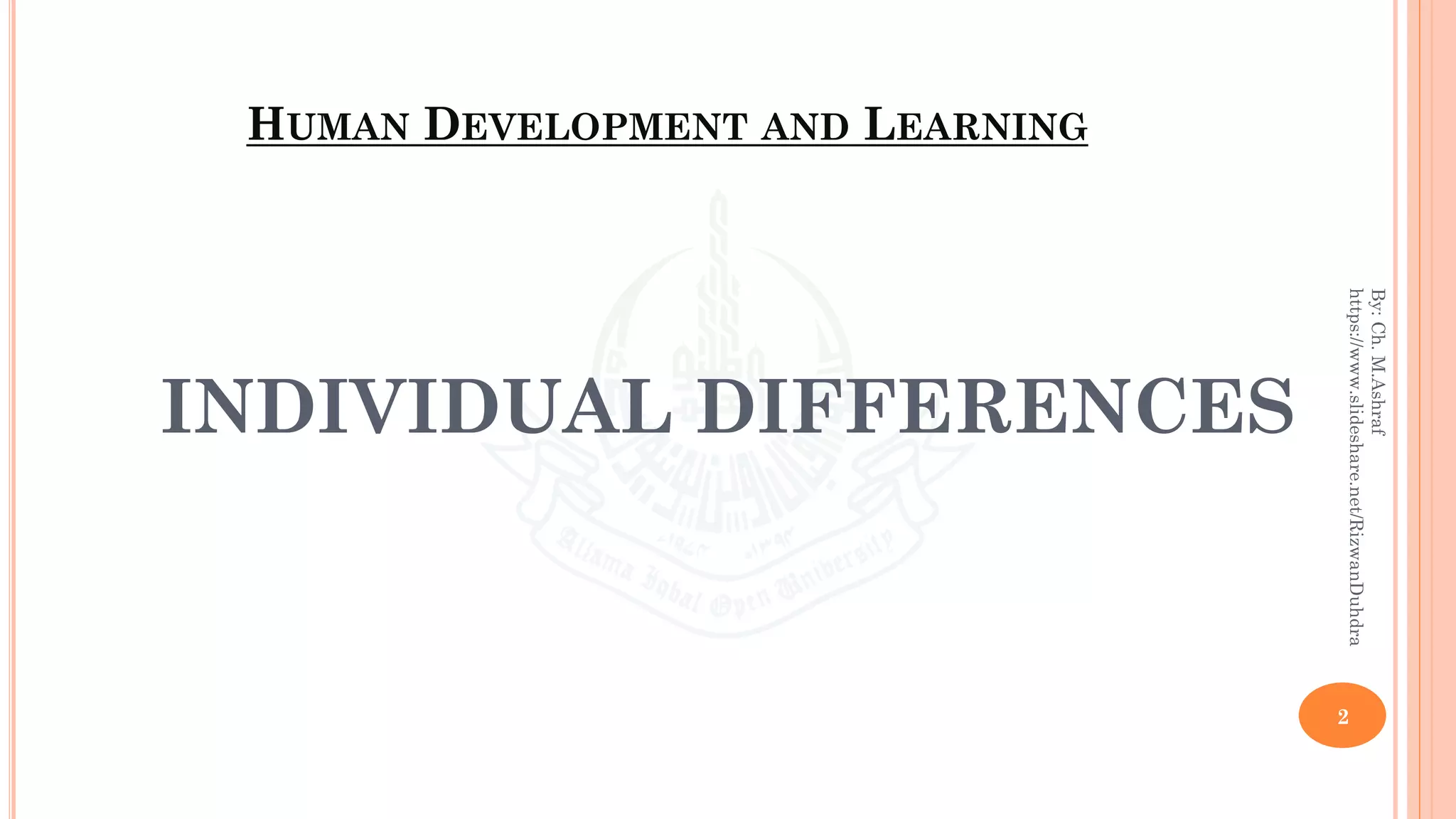 INDIVIDUAL DIFFERENCES | PDF