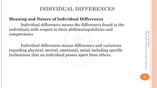 INDIVIDUAL DIFFERENCES | PDF