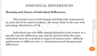 INDIVIDUAL DIFFERENCES | PDF