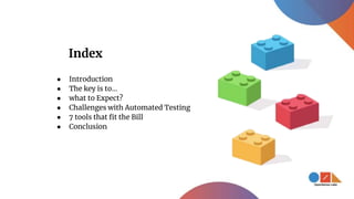 7 automated visual testing tools for you | PPT