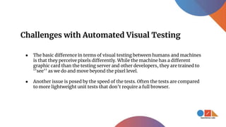 7 automated visual testing tools for you | PPT