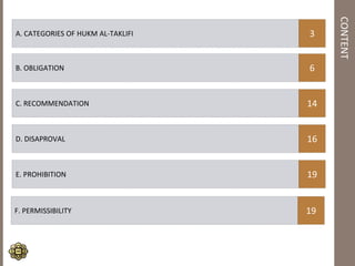 Introduction to Usul Fiqh :hukm taklifi 1 | PPTX