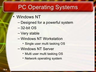chapter 7b peter norton Survey of PC and Network Operating System | PPTX