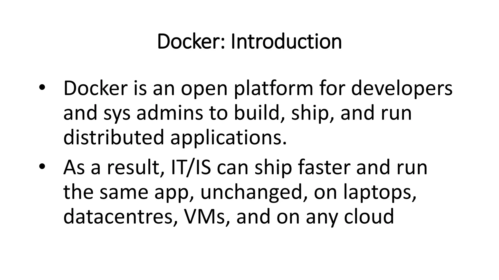 Containers and Docker | PPTX