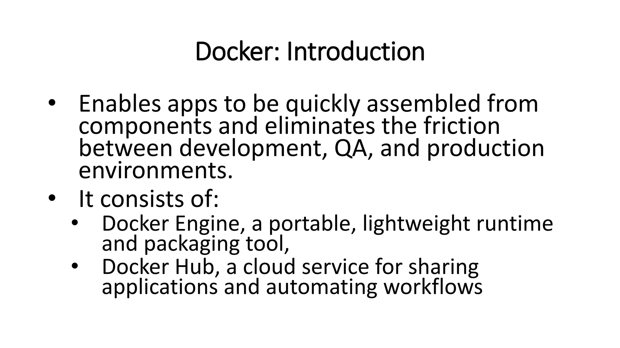 Containers and Docker | PPTX