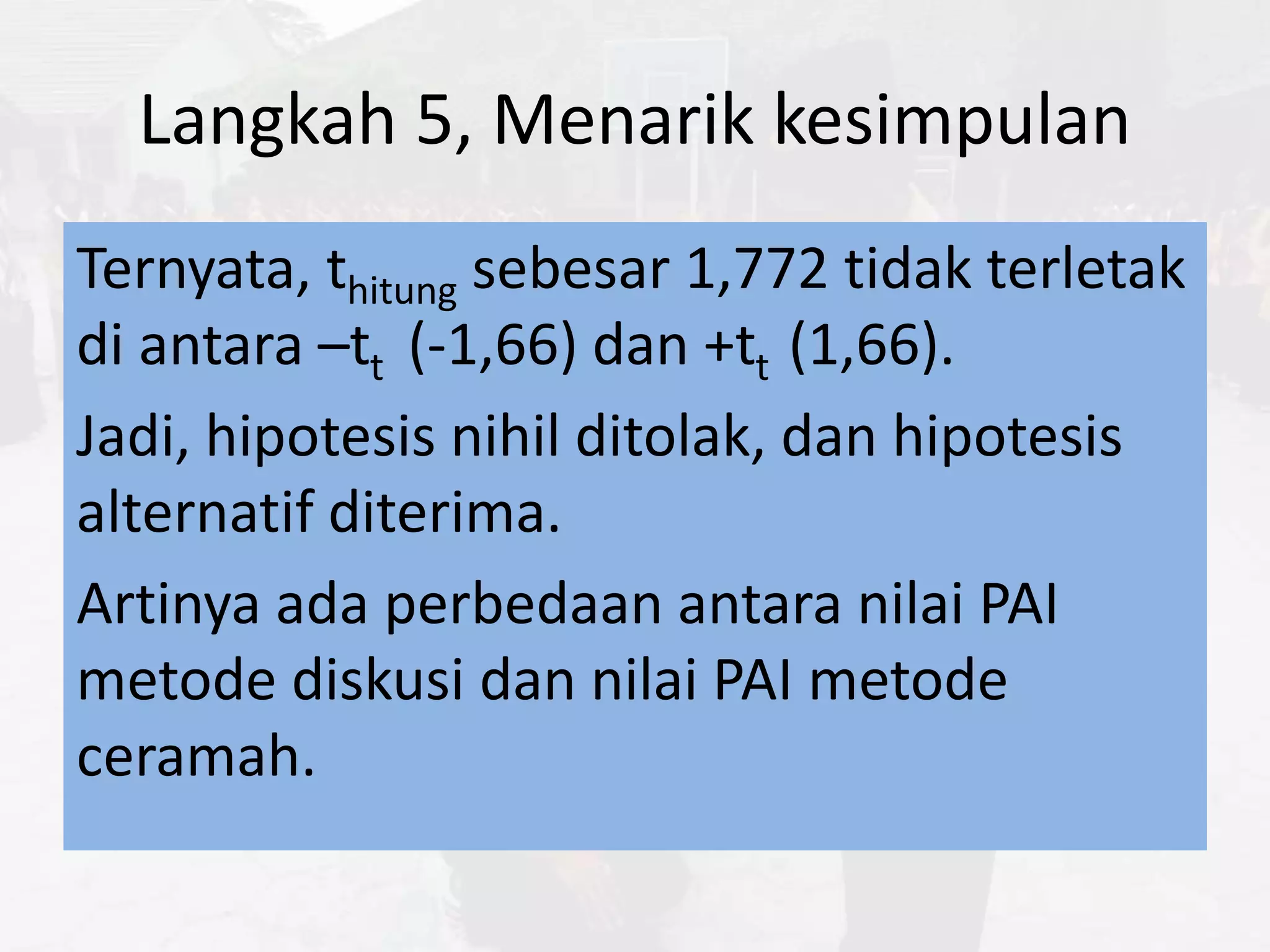 teknik analisis komparasi sampel besar | PPTX