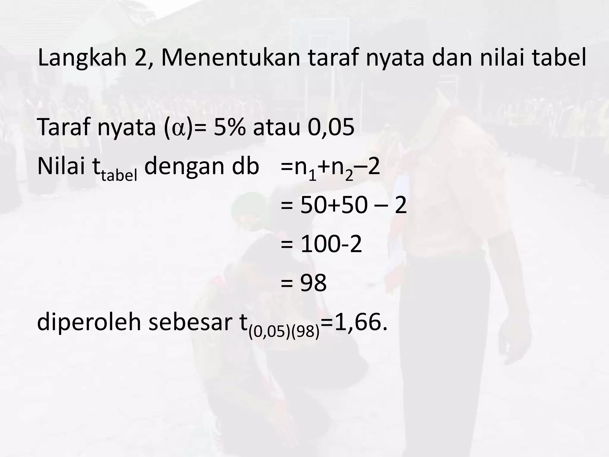 teknik analisis komparasi sampel besar | PPTX