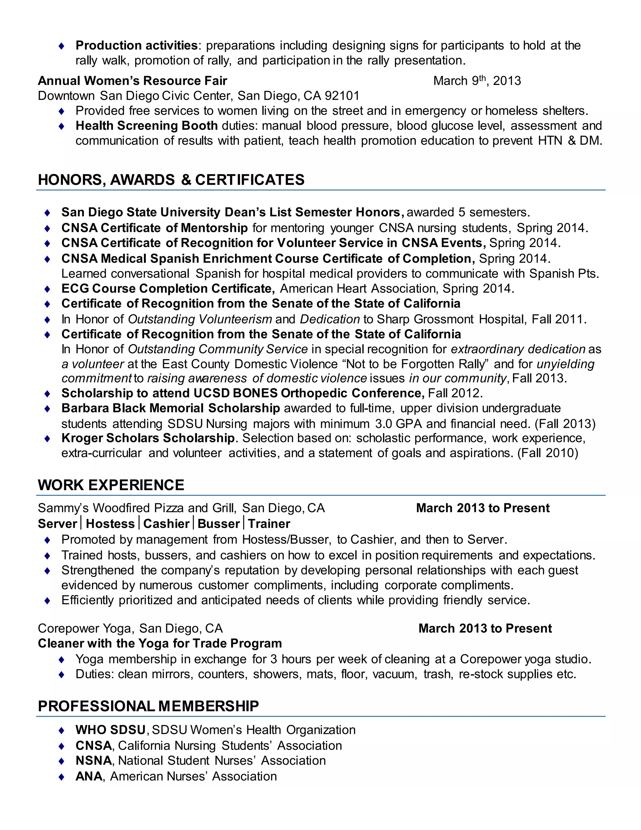 RN RESUME New Grad draft 1 | DOCX | Healthcare Industry | Industries