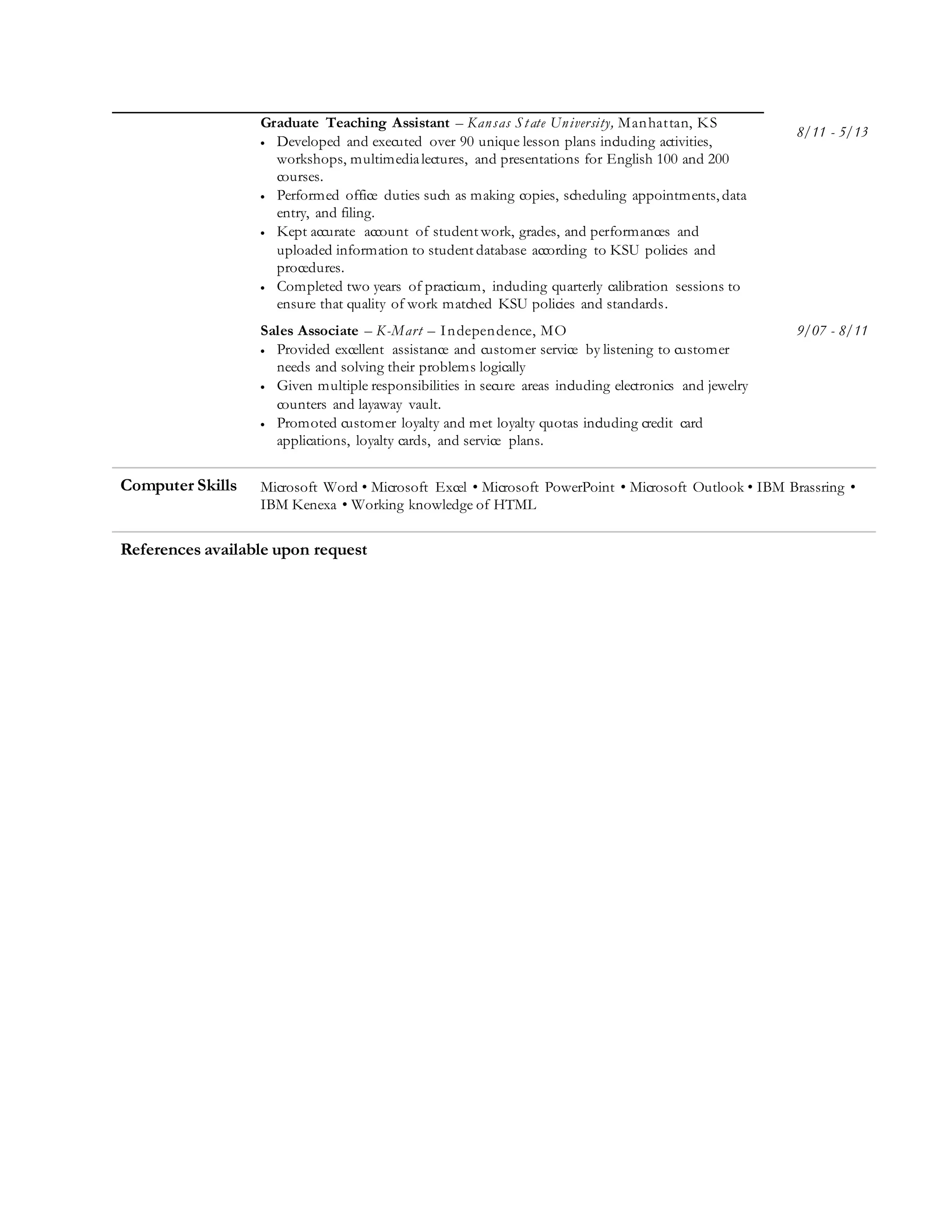 Professional Resume - Allison | DOCX