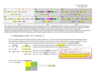 trinomials factoring | PPT